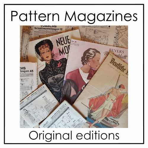 Vintage 1930s sewing paper patterns from Slow Made in Germany